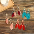 DESIGNICE 2026 New Earrings for Women Feather Tassel Long Earrings Hoop ...