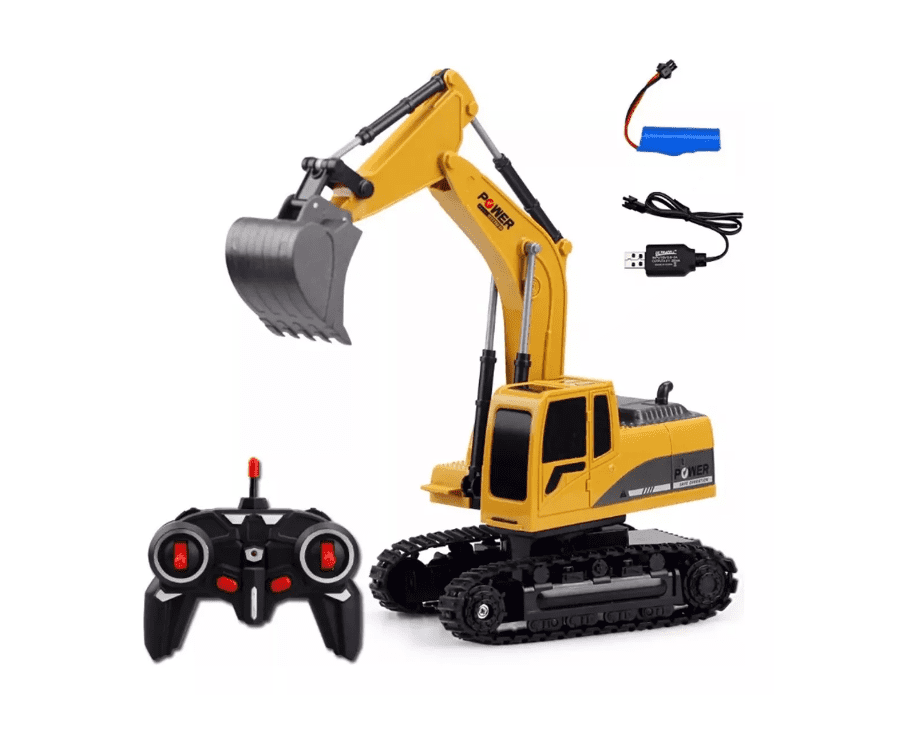 Excavadora Control Remoto Play Go 1:24 Rc Juguete Niños Color Amarillo ...