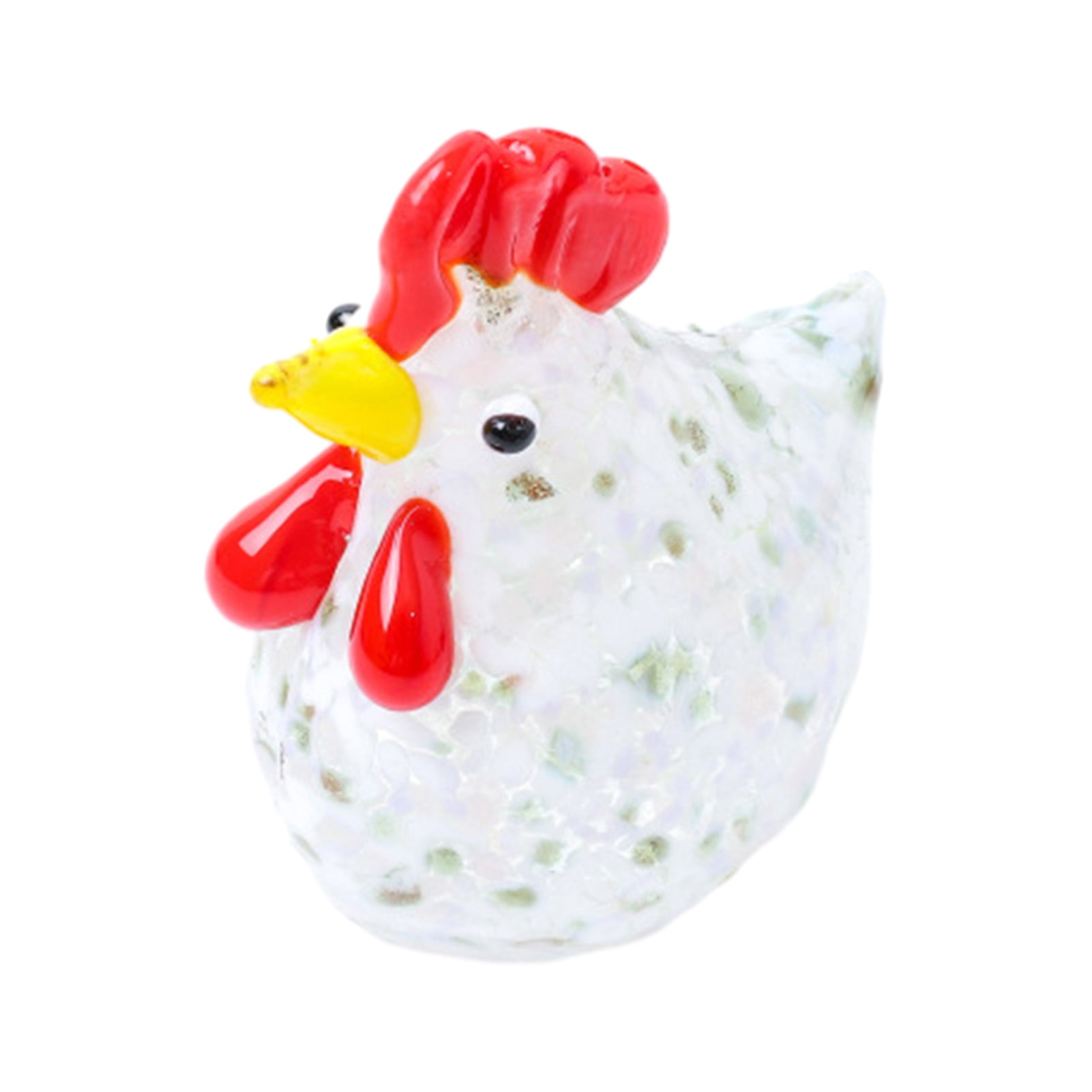 FaLX Colourful Glass Rooster Figurine - Stable Base - Turkey Animal ...
