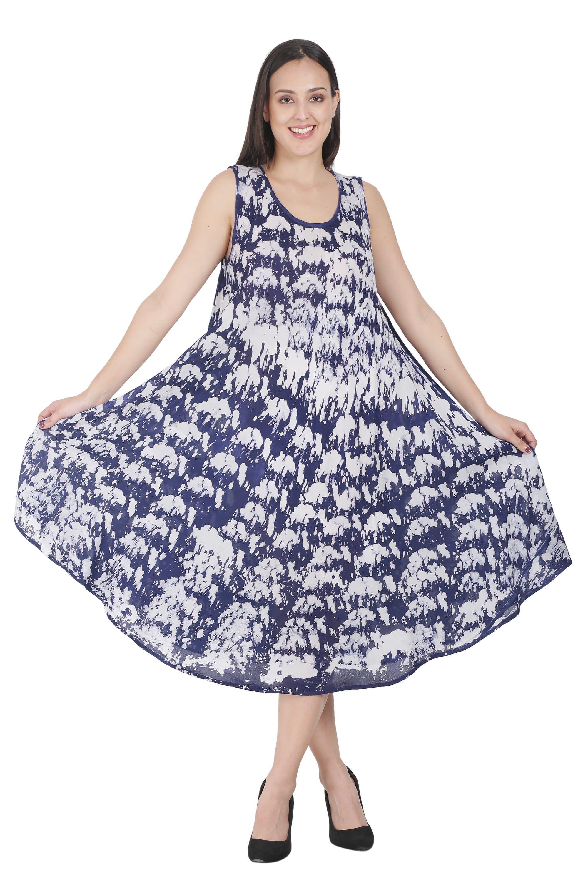 Advance Apparels Brushed Waves Tie Dye Beach Dress Women's UD52-2326 ...