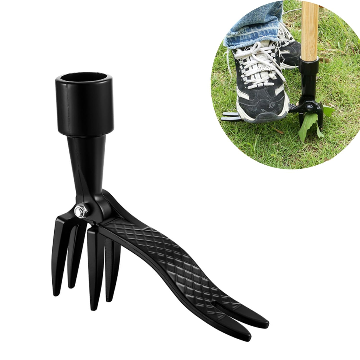 La herramienta original para arrancar malezas de pie con mango largo ...