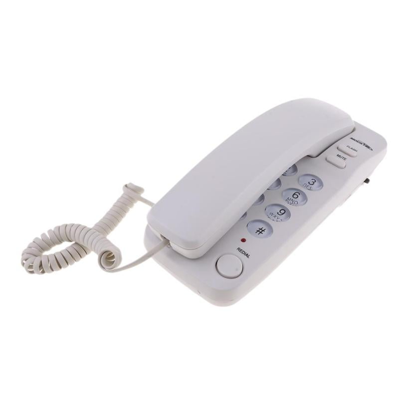 Universal Small Corded Phone Desktop Landline Hanging Telephone Home ...