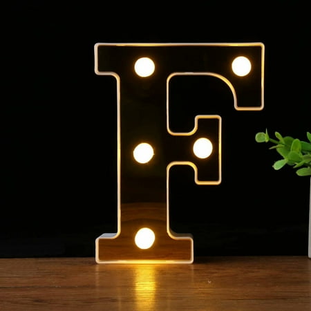 Letter Lights Alphabet Lamp LED Letter Lighting Golden Letter Light ...