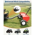 40-Inch Red Tow Behind Aerator with Universal Hitch, Heavy Duty Plug ...