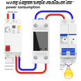 GR2P 100A Smart Electricity Meter Tuya WiFi Din Rail Power Energy Meter ...