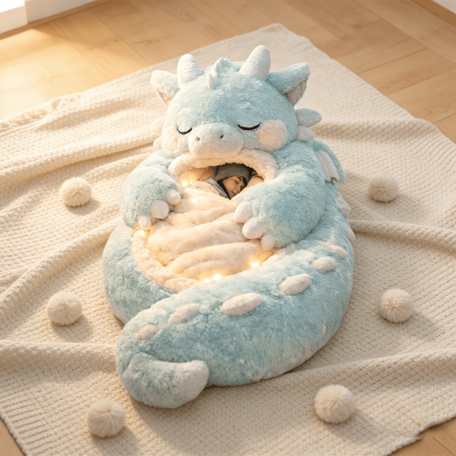 Click here for Ftwytp Dinosaur Wearable Blanket Hooded Sleeping B... prices