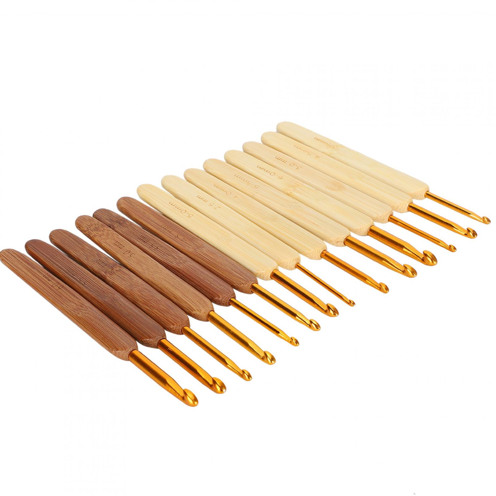 Hook de Crochet de Cabeza Dorada, Gancho de Mando de Mando de Bambú de ...