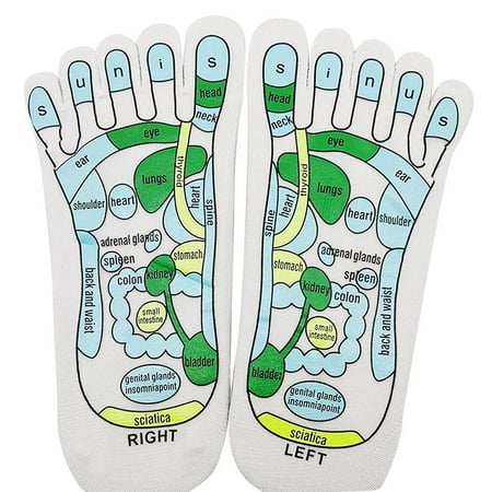 Acupressure Reflexology Socks Foot Massage Reflection Area Schematic ...