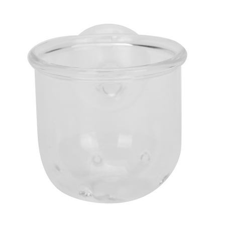 Hole Design Removable Fish Feed Glass Cup, Glass Fish Feeding Cup, Fish ...