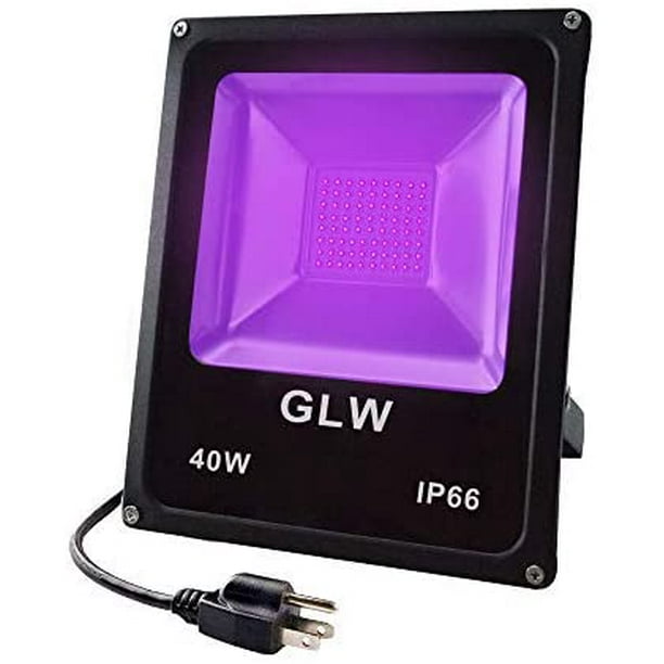 40W LED Black Light Flood, IP66 Waterproof, for Blacklight Party, Stage ...