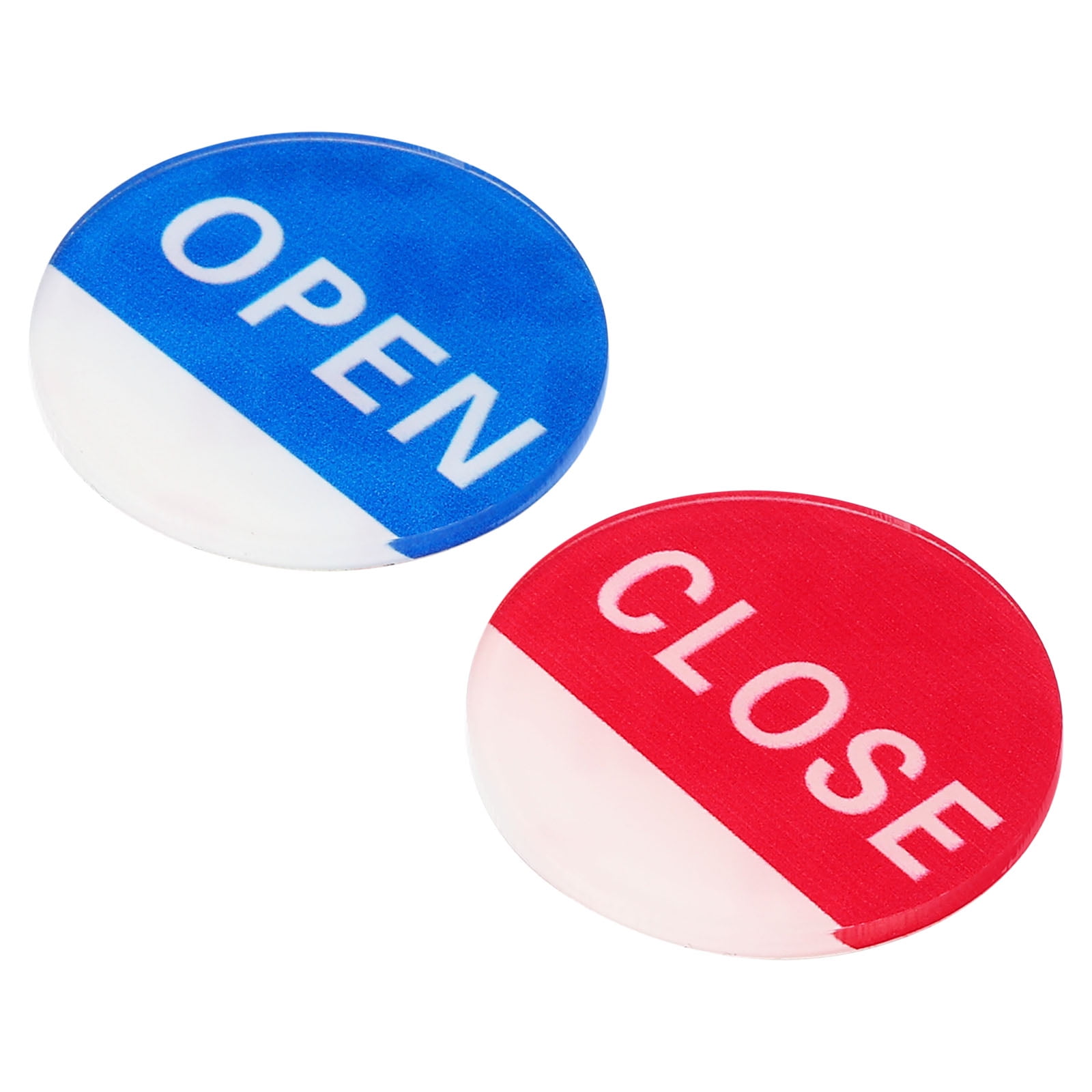 Uxcell Open/Close Sticker Acrylic Self Stick Round Label Blue/Red 6 ...
