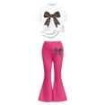 AWZXDE Stylish Girls Casual Outfit Flare Pants And Top Coordinated Two ...