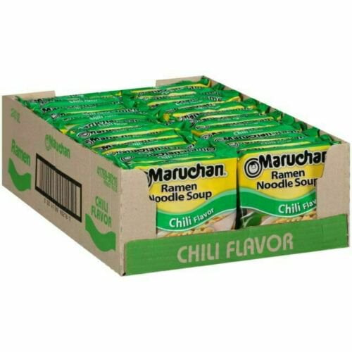 Maruchan Chili Ramen Noodles, 3 oz Packaged Soup, Quantity of 24 ...