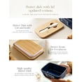 Ceramic Butter Dish with Wooden Lid, Large Butters Container Keeper ...