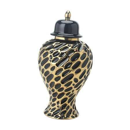 Ginger Jar,Ceramic Ginger Jar Vase with Lid Storage Box,Porcelain Decor ...