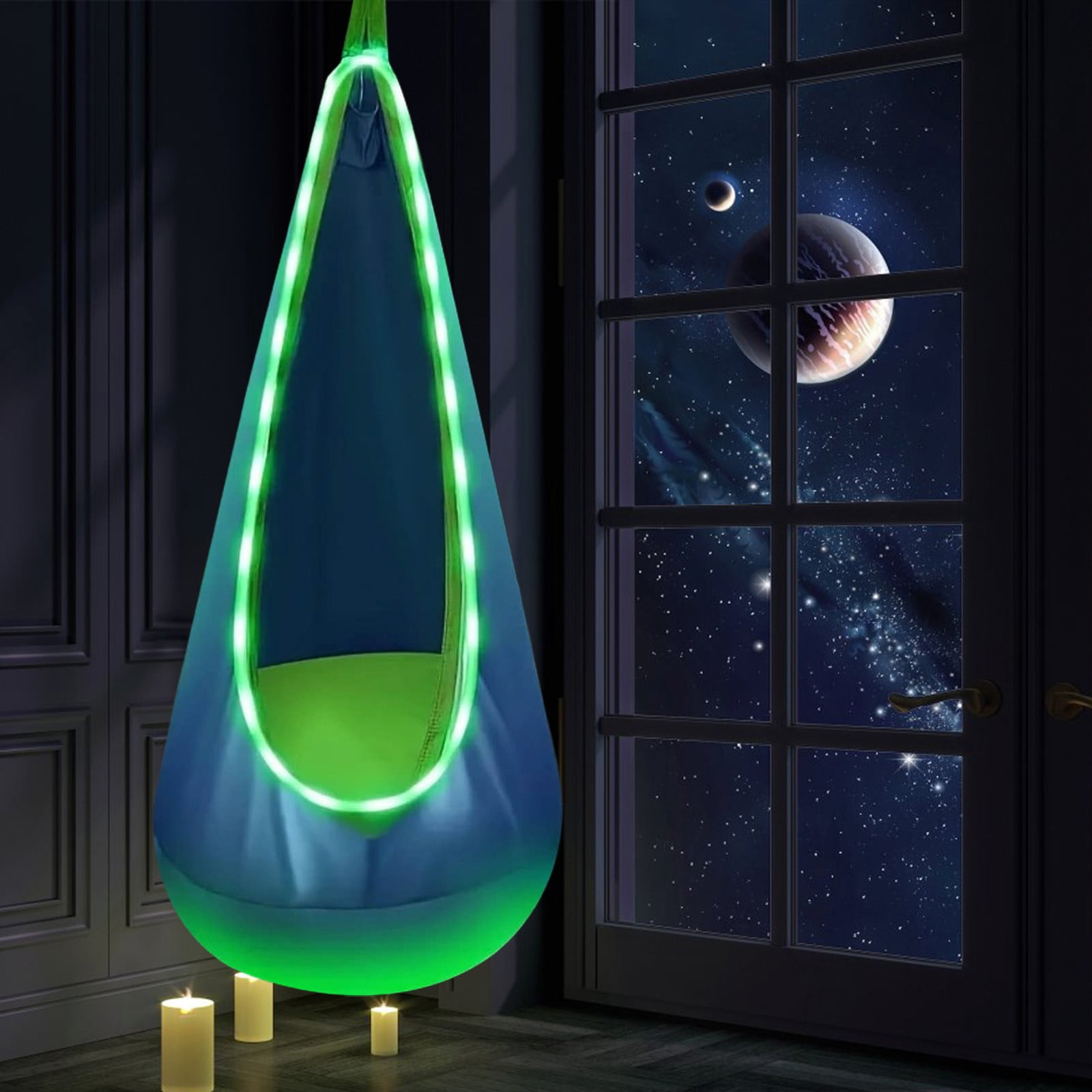 Click here for Hbdhejl Led Light Up Hanging Swing Chair Durable N... prices