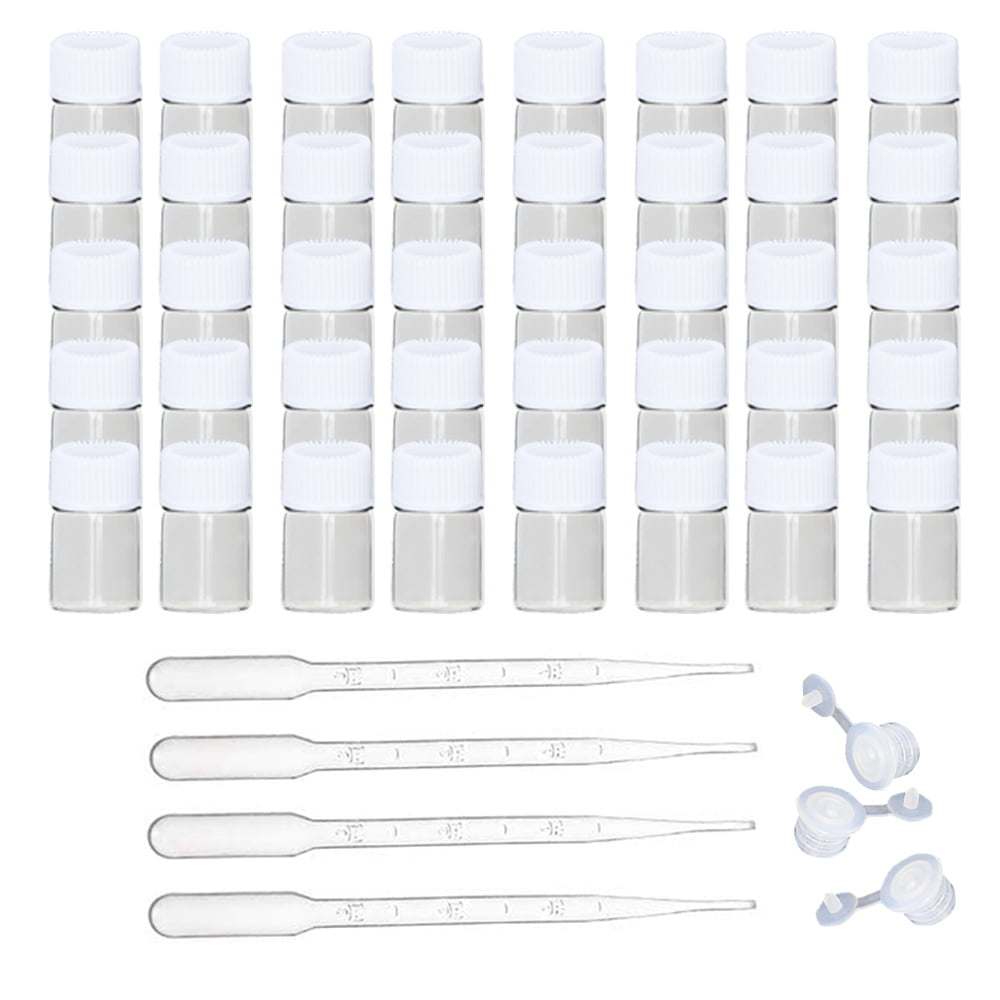 100 Packs Essential Oil Bottles, 2ML Oil Vial With Dropper, Sample ...