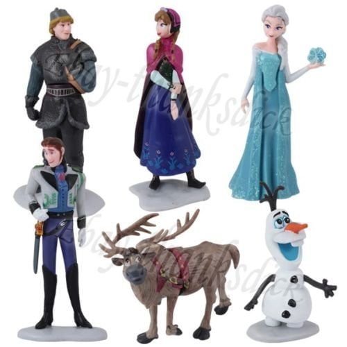 6pcs Frozen 6cm-10cm Elsa Anna Kristoff Sven Olaf PVC Figure Set Loose ...