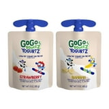 GoGo squeeZ yogurtZ Strawberry and Banana Snack Pouches, 3 oz, 32 Pack ...