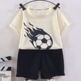 Afdoent Boys Clothing Sets Kids Knit Outfit Short Sleeve Top And Shorts ...