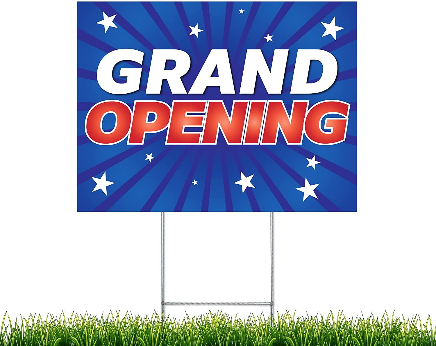 NEXT LEVEL SIGNS | Grand Opening Yard Signs | Double Sided 24 W x 18 H ...
