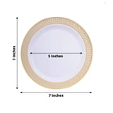 Efavormart 10 Pack White Plastic Dessert Appetizer Plates With Beige ...
