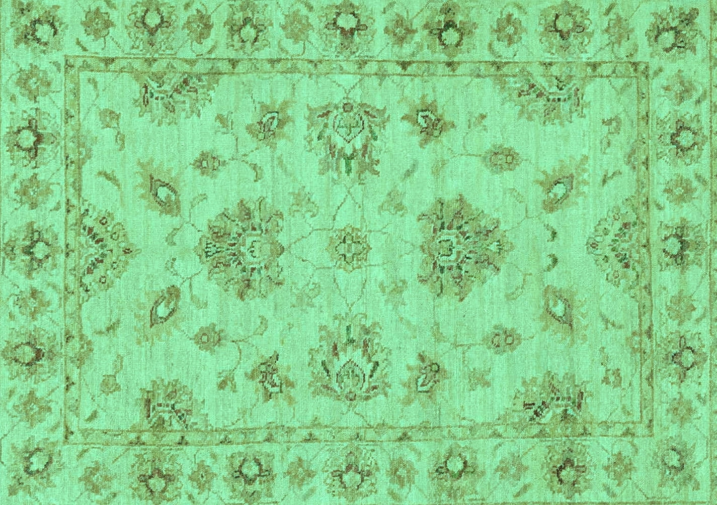 Ahgly Company Machine Washable Indoor Rectangle Abstract Turquoise Blue ...