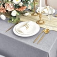 Faux Linen Tablecloths for Rectangle Tables: Water & Stain Resistant ...