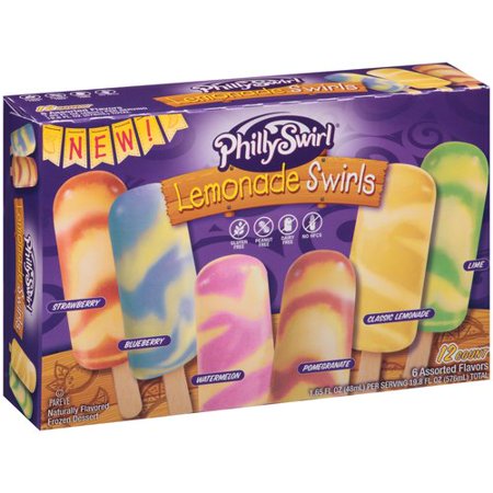 PhillySwirl® Lemonade Swirls Italian Ice Bars 12-1.65 fl. oz. Bars ...