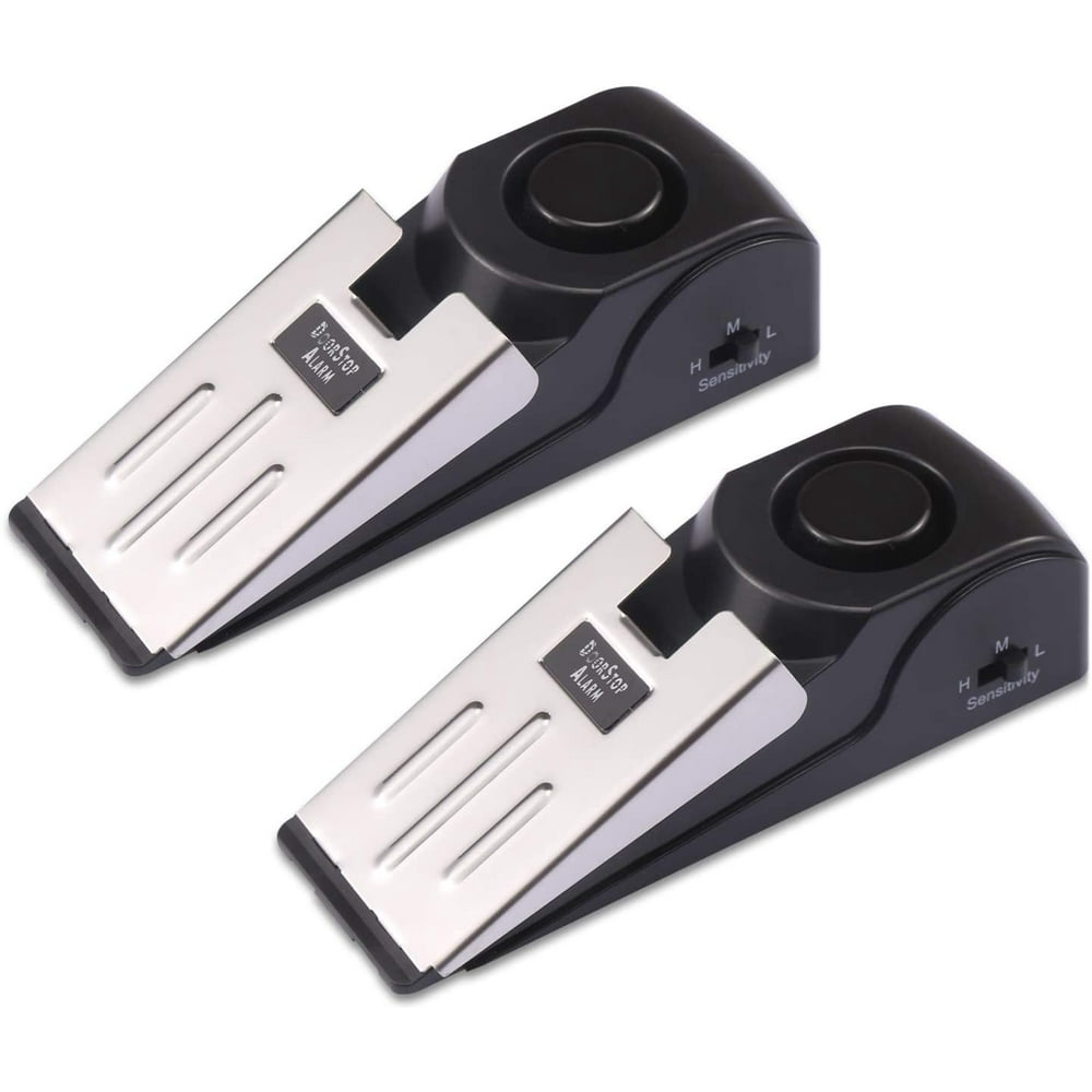 2-Pack Safety Wedge Door Stop Alarm Stopper Blocking Travel Home ...
