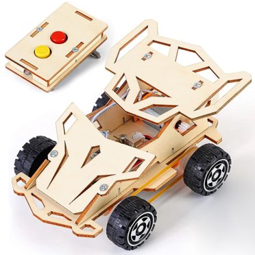 yotijay DIY Car Model Kits Physics Science Building Puzzles Rubber Band ...