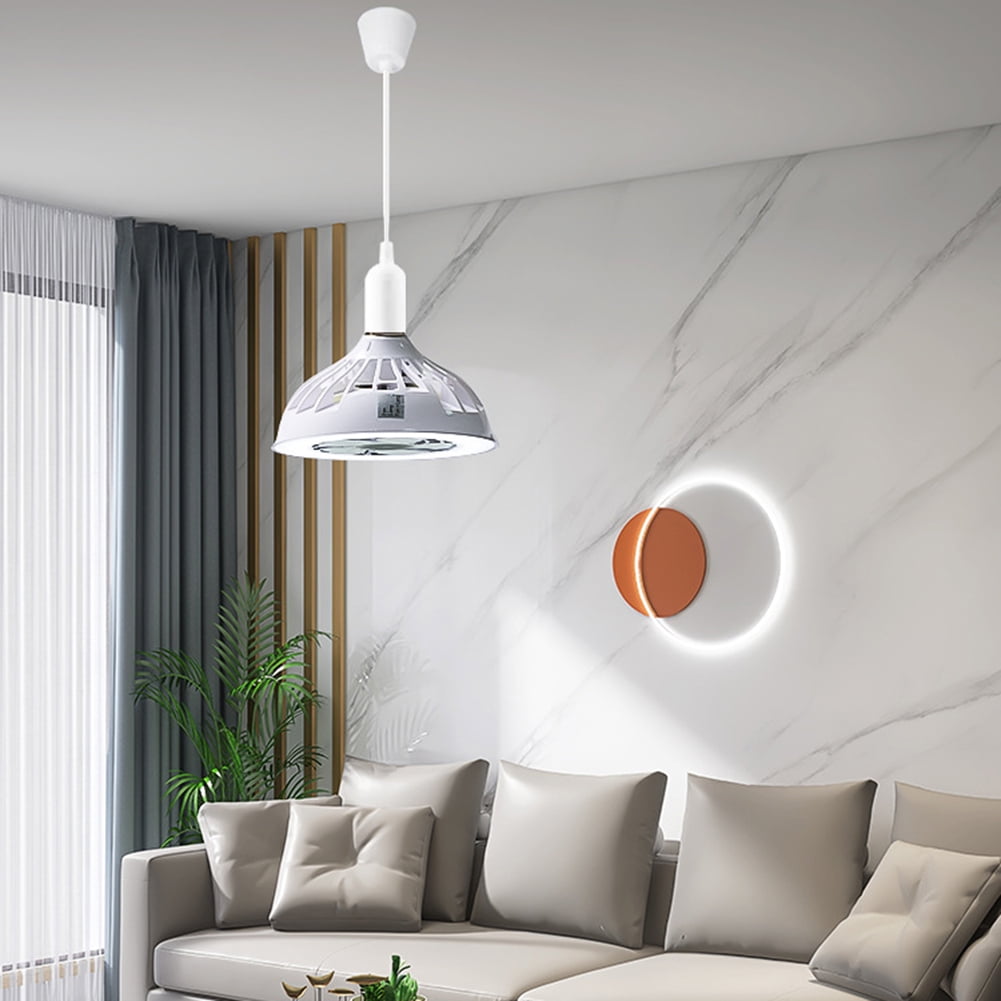 Ventilador de Techo con Luz 12W E27 Base Convertidor Silent Room Cooler ...