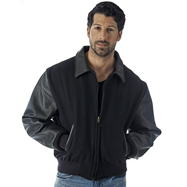 Reed Men's Tall Executive Varsity Jacket Union XLTall Black - Walmart.com