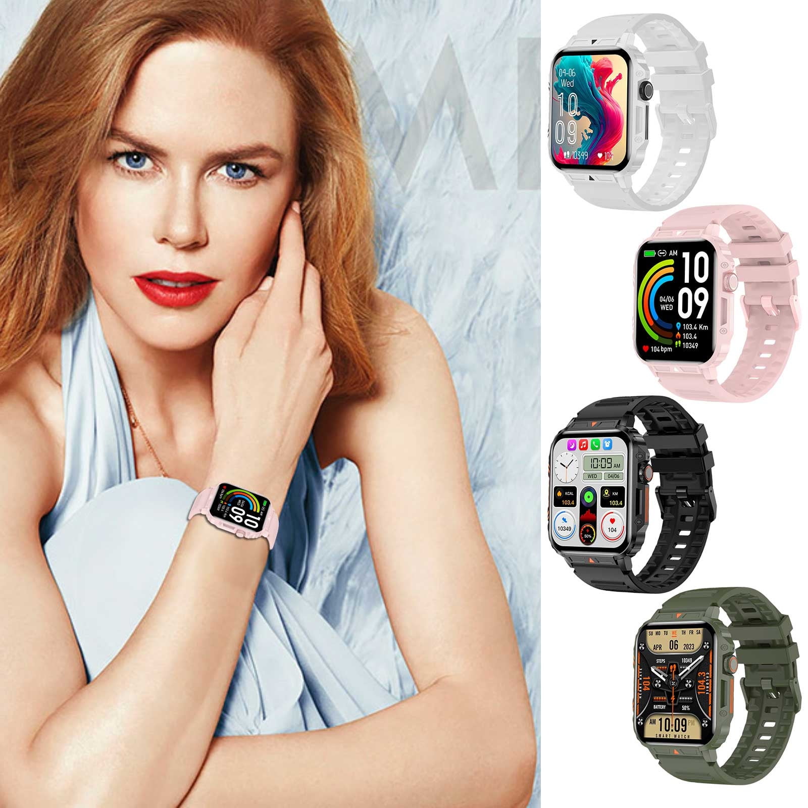 Ganfancp Reloj Inteligente Bluetooth Llamada Pago Sin Conexión Reloj ...