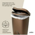 Umbra 13 gal Brim Plastic Step Soft Close Lid Kitchen Garbage Trash Can ...