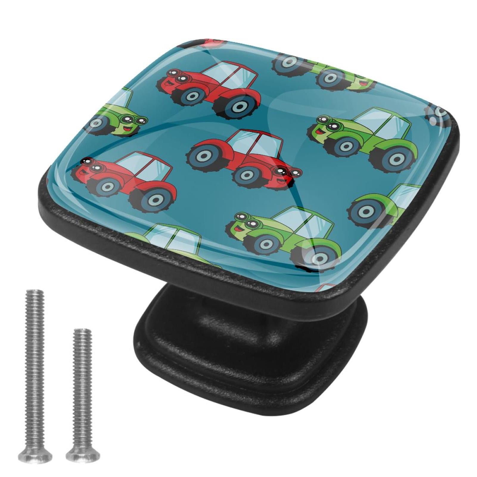 4 Pcs Cabinet Handle Drawer Pulls Cartoon Car Pattern Knobs with Screws ...