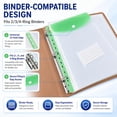 11-Hole Expanding File Pockets Assorted Colors with Snap Button & Label ...