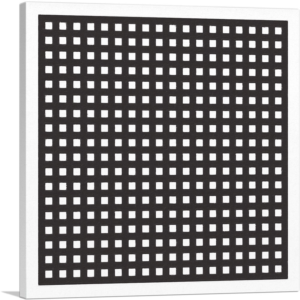 ARTCANVAS Mid-Century Modern Waffle Grid Canvas Art Print - Size: 18" x ...