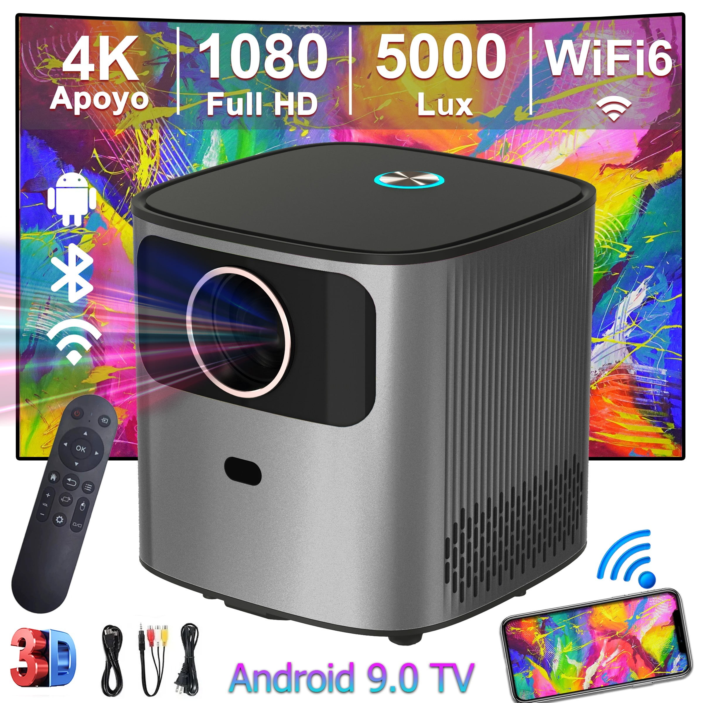 Proyectores Portátiles Profesionales Android Wifi Bluetooth 4k BIGVIEW ...
