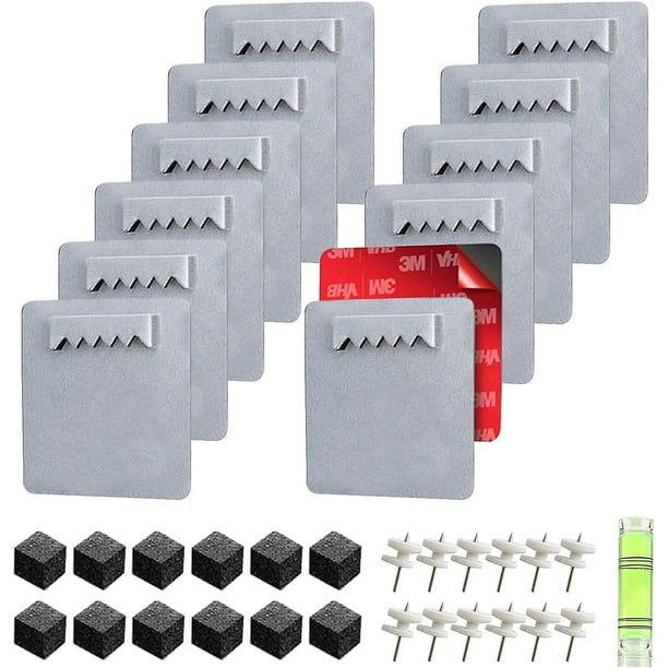 Lishi Adhesive Picture Hangers Set - 12 Pieces, No Drilling Needed ...