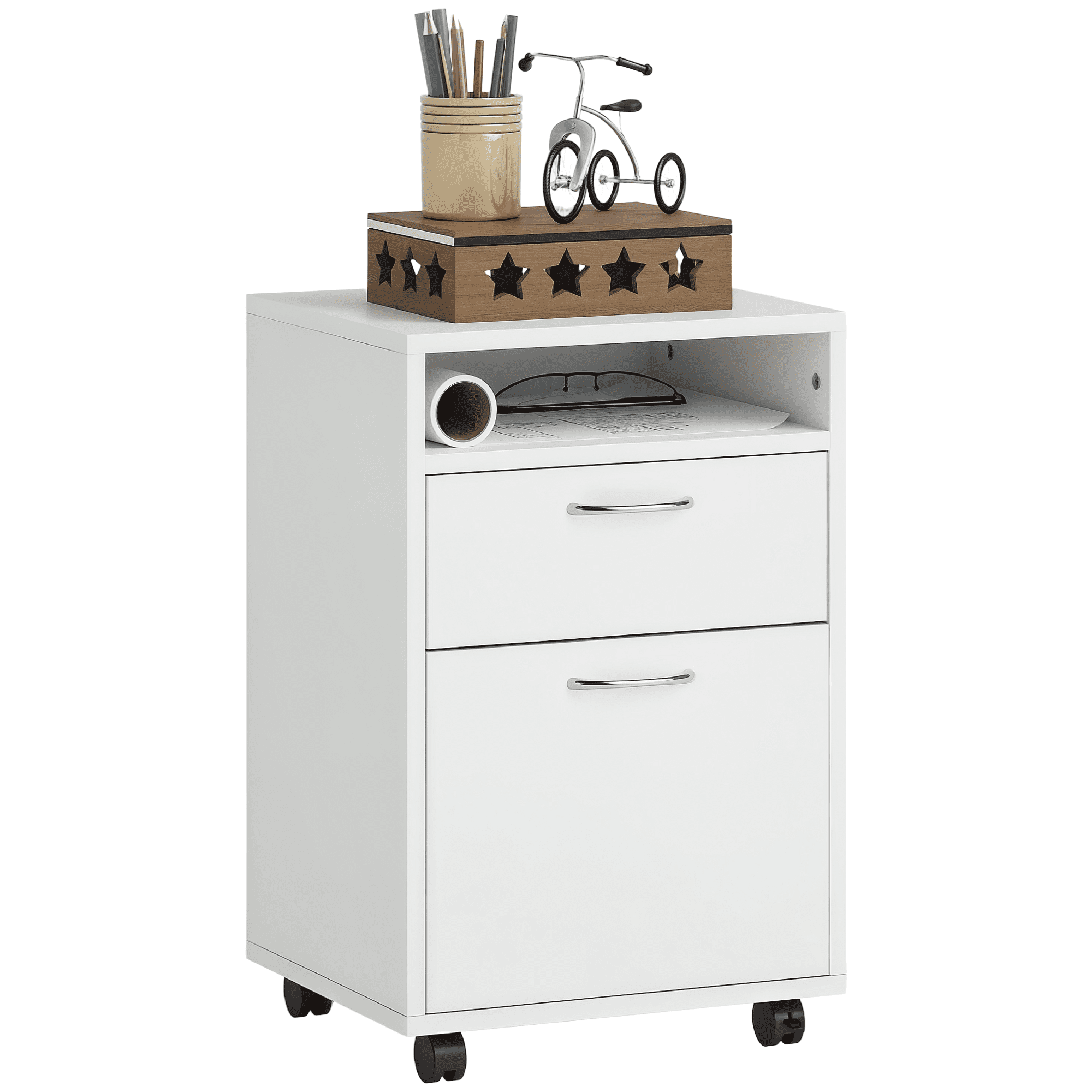 Click here for Homcom Vertical Filing Cabinet With Drawer Wheels... prices