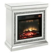 ACME Noralie Fireplace in Mirrored and Faux Diamonds - Walmart.com