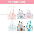 6Pcs Multi-Layer Castle Cake Toppers Assorted Colors Princess ...