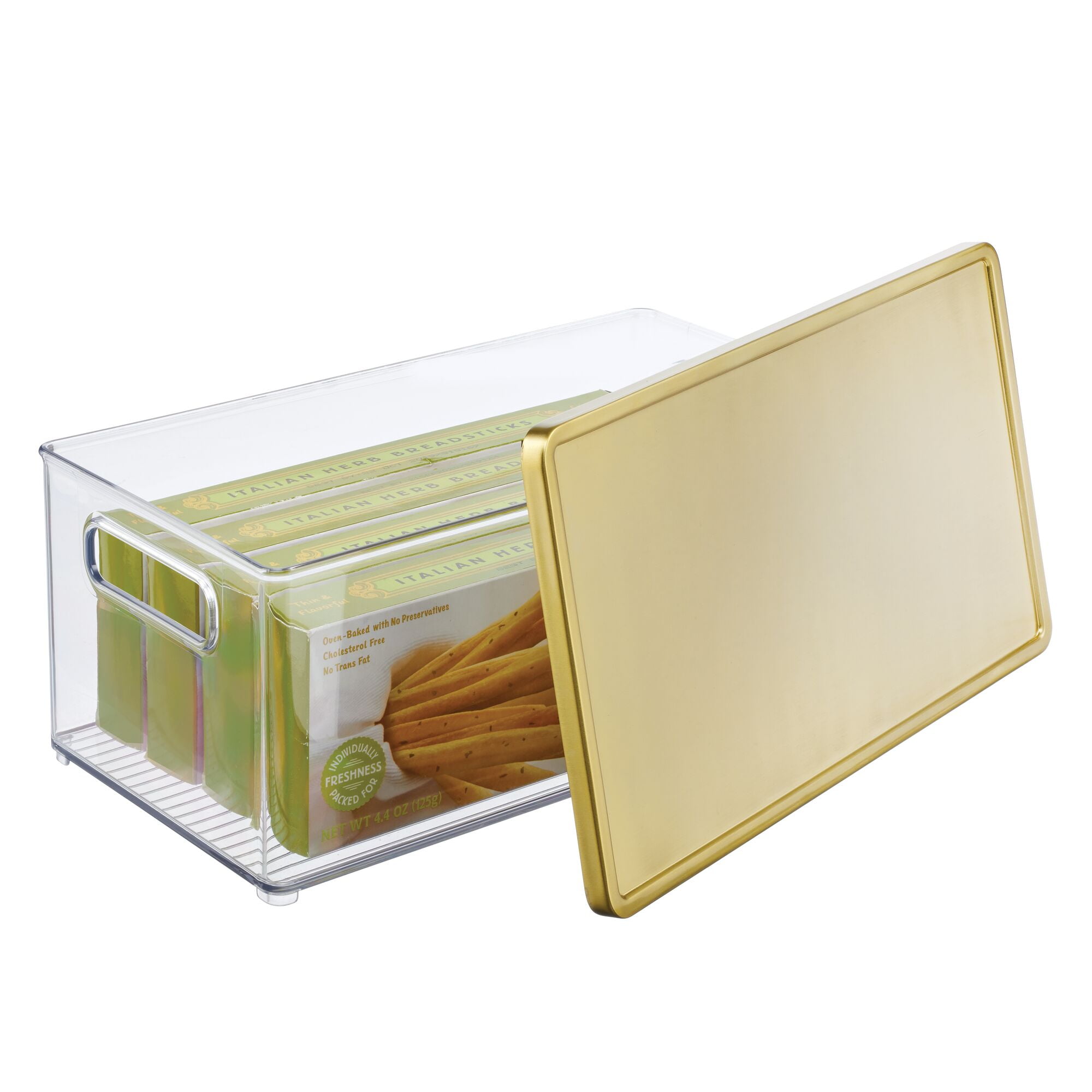 Buy mDesign Plastic Stackable Kitchen Pantry Cabinet, Refrigerator ...