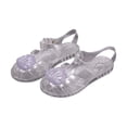 BRGZLK Beach Sandals for Girls Cute Candy Color Shell Decor Closed Toe ...