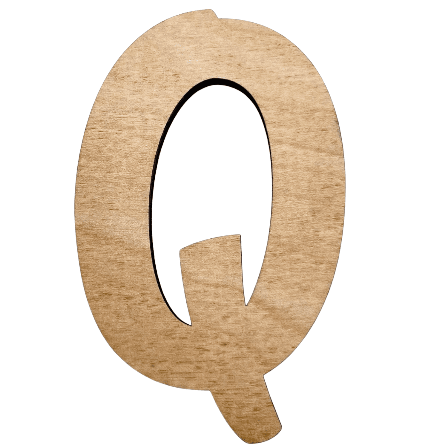 3" Tall Birch Wood Letter Q | 1/4" Thick | Wood Craft Letters ...