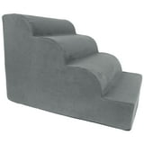 Precious Tails High Density Foam Scalloped 4 Steps Pet Dog Stairs ...