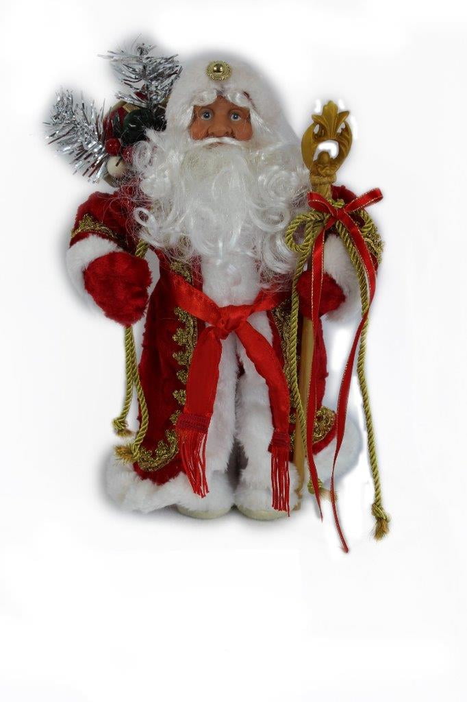 Lightahead® 12 inch Santa Claus Standing Red/White Christmas Figurine ...