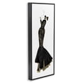 Stupell Industries Brocade Black Evening Gown Black Framed Giclee Art ...