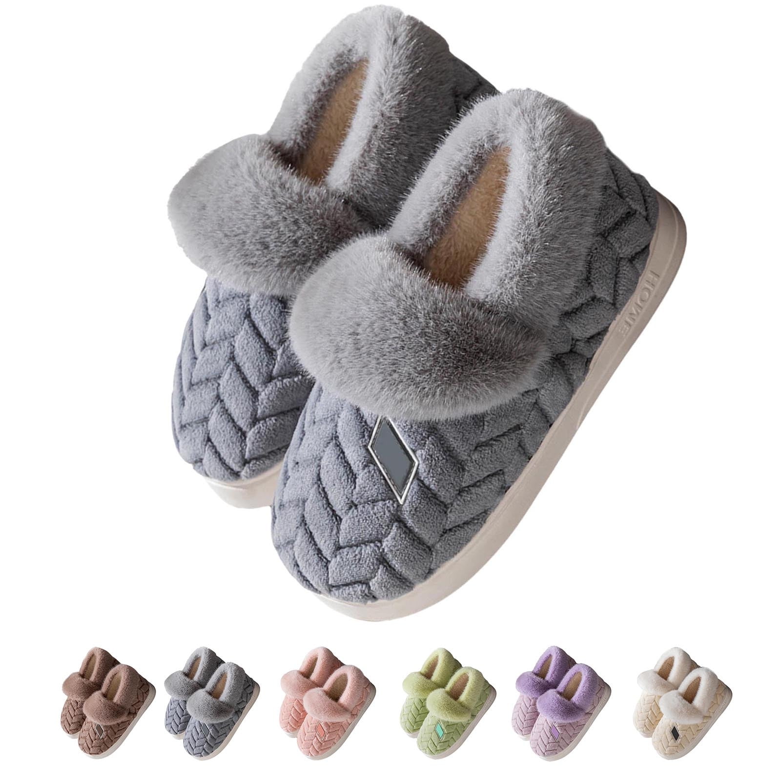 Click here for Chaochao Adult Womens Plush House Slippers Non-Sli... prices
